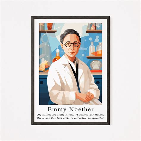 Emmy Noether Vector Portrait Poster Inspirational Math Art Print