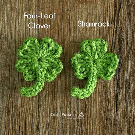 Easy Crochet Shamrock Appliqué Free Pattern • Craft Passion