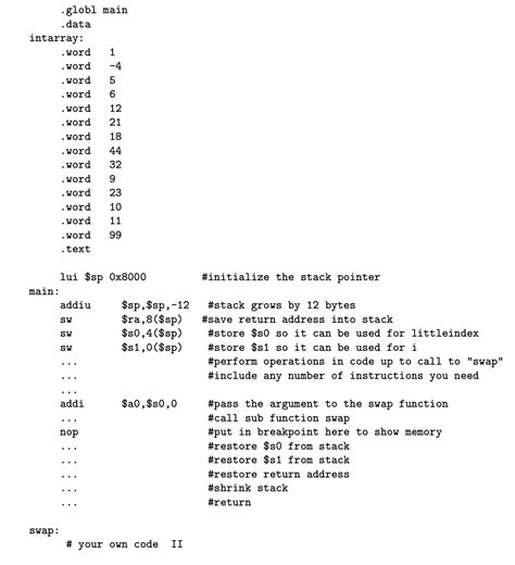 solved convert the following c code to mips assembly code