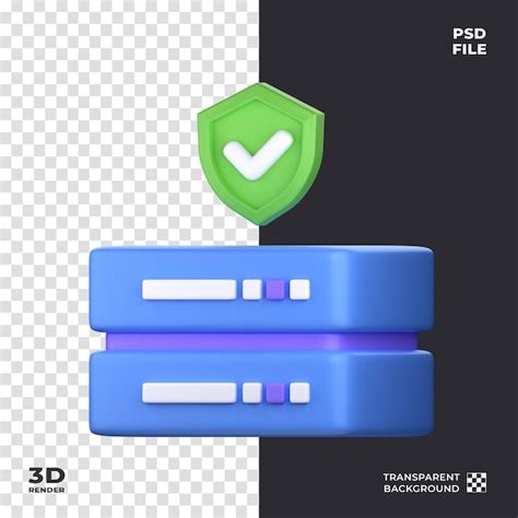 Premium Psd Database Protection 3d Icon Perfect For Cyber Security Theme