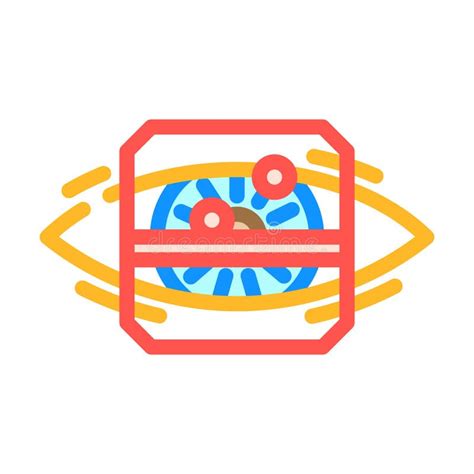 Iris Scan Biometric Color Icon Vector Illustration Stock Illustration Illustration Of Matching