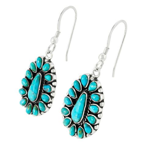 Sterling Silver Earrings Turquoise E1034 C75