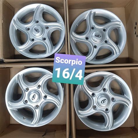Original Wheels With Original Paint Silver Mahindra Scorpio Alloy Wheel Inches At