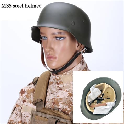 WW2 German Elite Wh Army M35 M1935 Steel Helmet Stahlhelm Green Grey