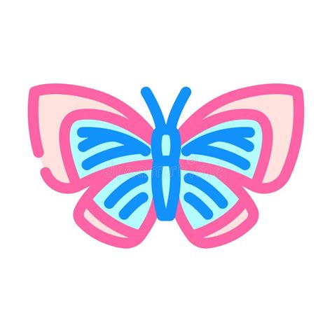 Spring Azure Insect Color Icon Vector Illustration Stock Illustration