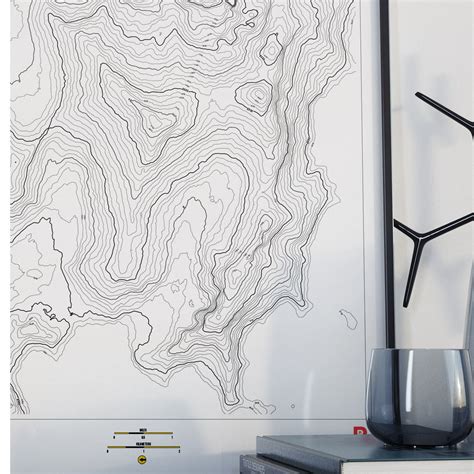 Mt Everest Contour Map Planetary Printing Press