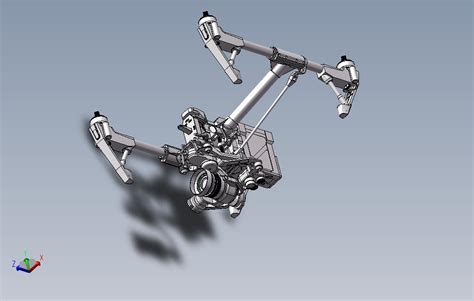 四轴无人机 Solidworks 2014 模型图纸免费下载 懒石网