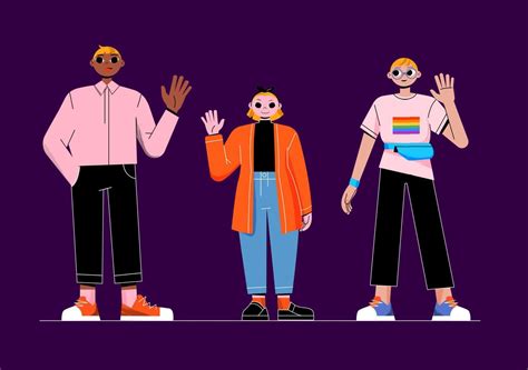 Diverse People African American Man Lgbt Person 13416819 Vector Art
