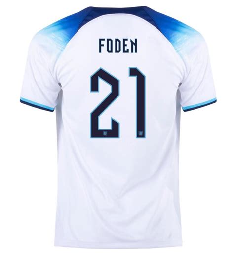 Phil Foden 21 England 2022 World Cup Home Soccer Jersey Model 2217919