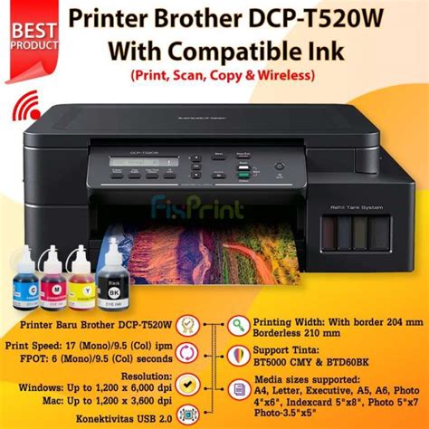 Promo Printer Brother Ink Tank DCP T520W WiFi Pengganti Seri DCP T510W T510 Diskon 23 Di Seller