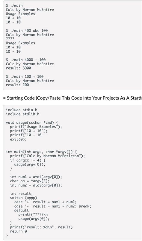 solved main calc by norman mcentire usage examples 10 10