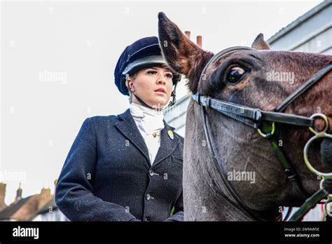 26th December 2023 Elham East Kent Uk Elham Hunt In The Villiage