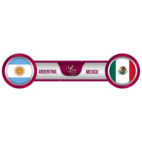 Argentina Vs Mexico Flag World Football Championship Argentina