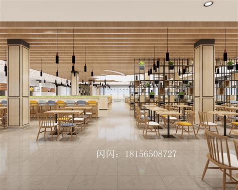 现代大学食堂 效果图交流区 建E室内设计网