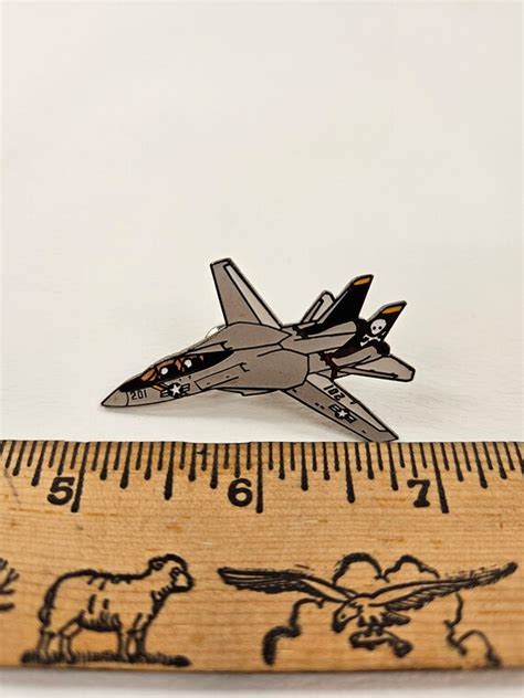 WM Spear Grumann F Tomcat Airplane Enamel Pin Gem