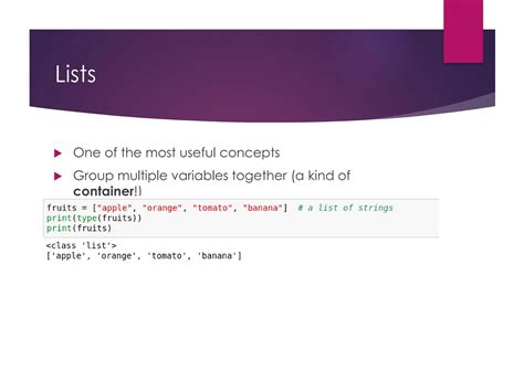 python an introduction a summer workshop ppt