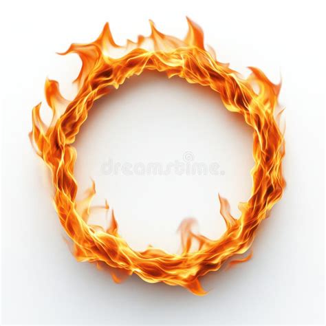 Fiery Ring Of Flame Abstract Background Design Stock Illustration