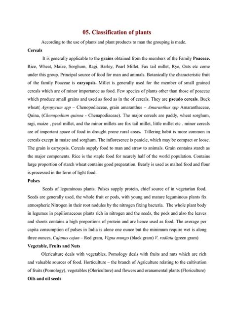 Lec 5 Classification Of Plantspdf A4agriculture