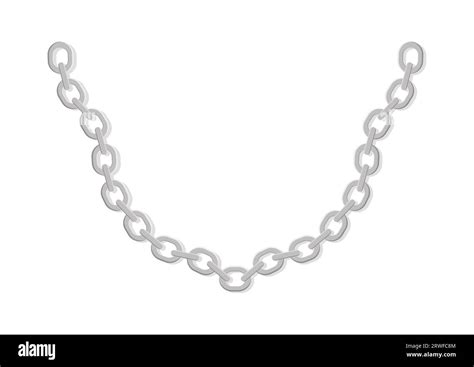 Chain Vector Flat Design Isolated On White Background Stock Vector
