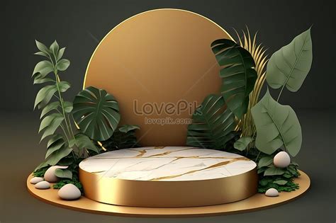 럭셔리 골드 빈 연단 스탠드에 대한 제품 디스플레이 프레젠테이션 사진 무료 다운로드 Lovepik