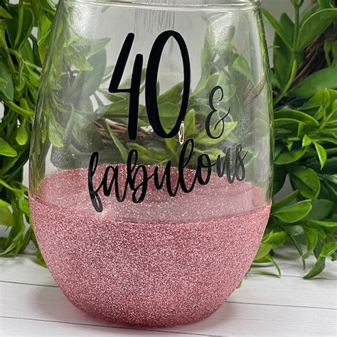 Glitter Wine Glass Etsy