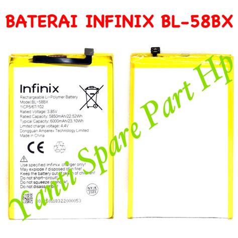 Baterai Infinix Hot 9 Play Hot 10 Play Hot 10S X680 BL58BX Orignal New Lazada Indonesia