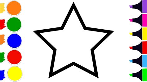 How To Draw A Five Pointed Star Step By Step Drawing Tutorial Youtube