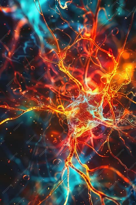 Dynamic Neural Network Activity Vibrant Visualization Of Neurons And