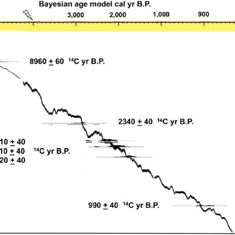 Bayesian Age Model Of Radiocarbon Ages From OXCAL 4 3 Calibrated