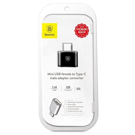 Baseus Adaptor Otg Mini Micro Usb Type C Interface Android Connector