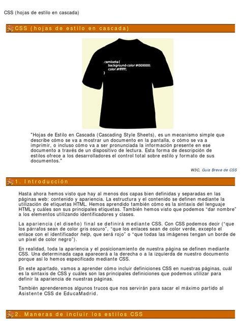 Pdf Bloque2 Css Hojas De Estilo En Cascada Dokumentips