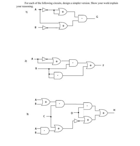 Solved For Each Of The Following Circuits Design A Simpler Chegg