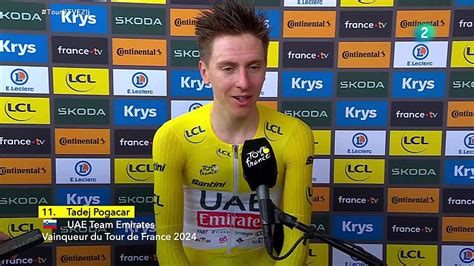 Tour Francia 2024 Entrevista A Tadej Pogacar Tras Ganar El Tour