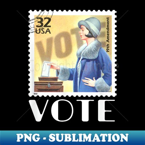 Retro 19th Amendment Stamp S Rights Vote Digital Sublimat Inspire