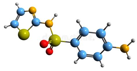 3d Image Of Norsulfazol Skeletal Formula Stock Illustration