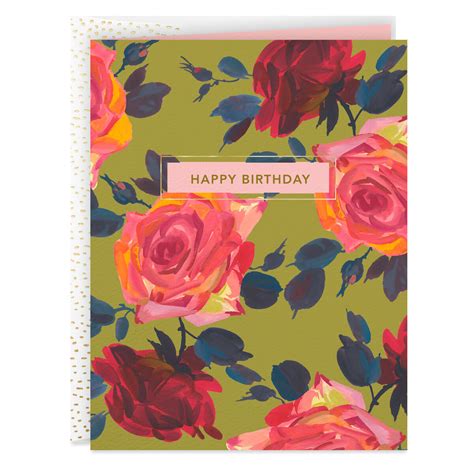 Red And Pink Roses Birthday Card Greeting Cards Hallmark