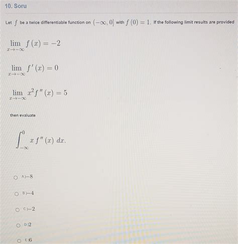 Solved Let F Be A Twice Differentiable Function On −∞ 0]