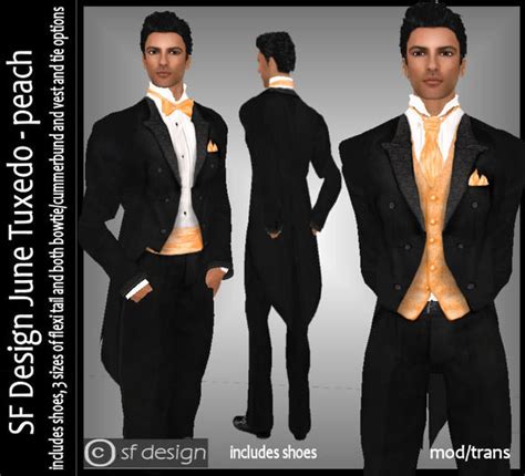 Second Life Marketplace Sf Design June Tux With Tails Peach