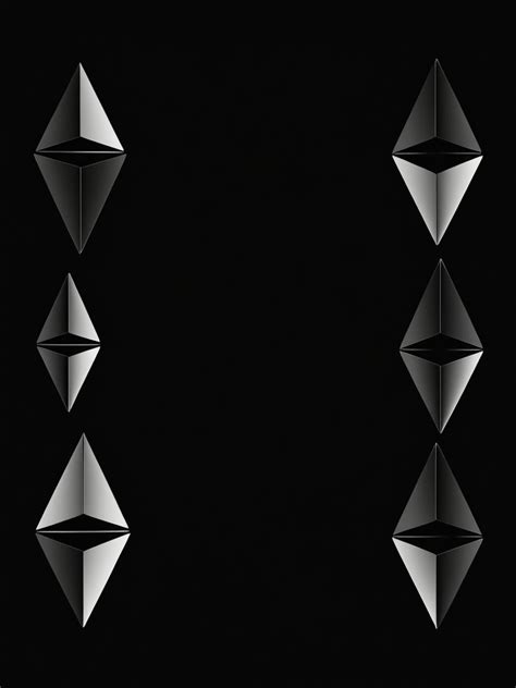 Sharp Triangle Decor On Black Background Pincel