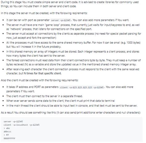 Solved During This Stage You Must Create Simple Server And