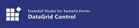 Xamarin Forms DataGrid Syncfusion Xamarin UI Controls Visual Studio