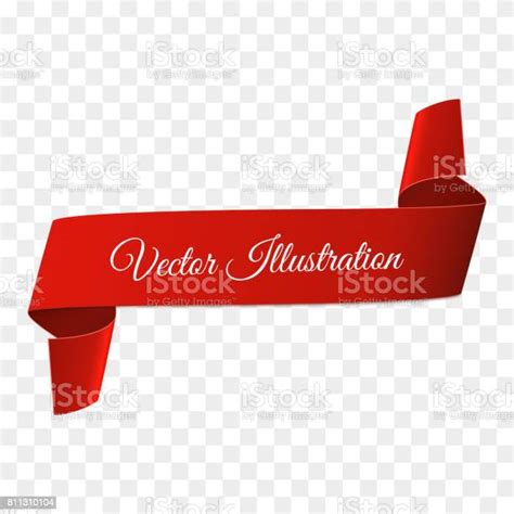 플래그 배너 벡터 흰색 배경에 고립 된 빨간 곡선된 리본입니다 빨강에 대한 스톡 벡터 아트 및 기타 이미지 빨강 리본 리본상 Istock