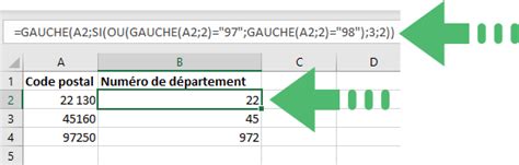Comment Extraire Le Numéro De Département Du Code Postal Sur Excel