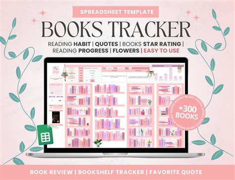 reading tracker spreadsheet template book tracker spreadsheet reading planner reading log
