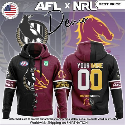 Afl Vs Nrl Custom Hoodie • Shirtnation Shop Trending T Shirts Online