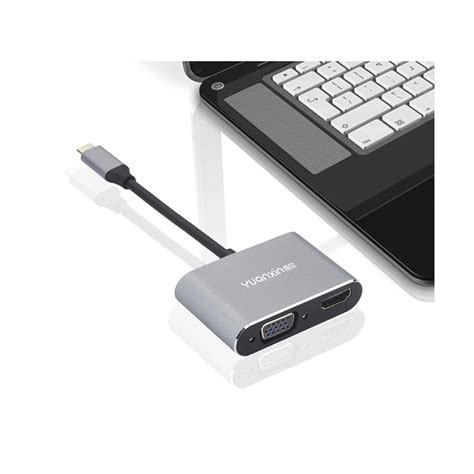 Yuanxin X Type C Male To Hdmi Vga Female Black Converter Price