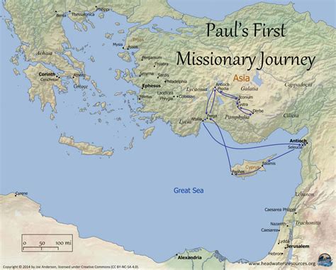 Pauls First Missionary Journey Headwaters Christian Resources