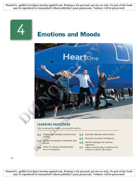 Org Behaviour 138 Sd 199 Ch 4 Emotions And Moods Ch 5 Personality And Ind Diff Pdf