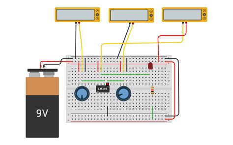 Circuit Design Lm393 Comparator Tinkercad