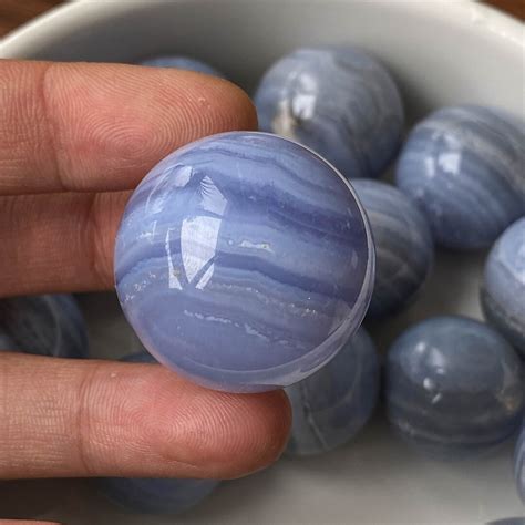Natural Blue Lace Agate Sphere Orb Crystal Collection Stunning